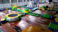 China 0.9mm PVC Tarpaulin Giant Inflatable Water Parks Durable With 30 * 27m for sale