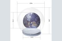 China Christmas Giant Inflatable Snow Globe 10Ft HOutdoor Commercial Inflatable Snowball Transparent Christmas Decoration for sale