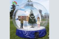 China Christmas Giant Inflatable Snow Globe 10Ft HOutdoor Commercial Inflatable Snowball Transparent Christmas Decoration for sale