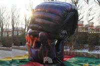 China Giant Inflatable Skull Entrance Halloween Decoration Inflatable Devil Skeleton Skull Head For Club Party for sale