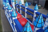China Awesome 46.5m Length Inflatable Obstacle Course Amazing With PVC Tarpaulin for sale