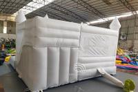 China King Inflatable White Bounce Castle Slide Ball Pit Combo Jumper Bouncy House Wedding Party Decorations Jumping Bed for sale