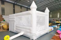China King Inflatable White Bounce Castle Slide Ball Pit Combo Jumper Bouncy House Wedding Party Decorations Jumping Bed for sale