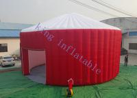China 210D Oxford Fabric Dome Inflatable Event Tent White / Red Stitching Structure for sale