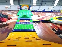 China Great Fun Inflatable Water Park For Open Water Plato 0.9mm PVC Tarpaulin for sale