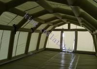 China Green PVC Tarpaulin Military Inflatable Event Tent CE Certification 40m X 10m X 6m for sale