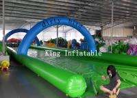 China Custom 1200m Inflatable Slip N Slide PVC Tarpaulin Four Lanes Inflatable Slip Slide for sale