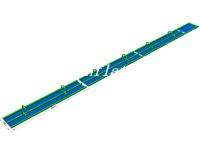 China Popular Inflatable City Street Water Long Slip N Slide 16 Arches 2 Years Warranty for sale