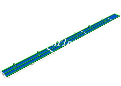 China Popular Inflatable City Street Water Long Slip N Slide 16 Arches 2 Years Warranty for sale
