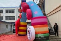 China Sweet Candy Inflatable Arches Outdoor Party Advertising Christmas Decorative Rainbow Archway for sale