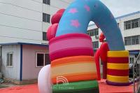 China Sweet Candy Inflatable Arches Outdoor Party Advertising Christmas Decorative Rainbow Archway for sale