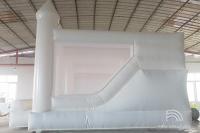 China White Inflatable Bouncer Adult Wedding Party Bouncing Castle Kids Bounce Jump House Combo With Slide for sale