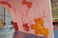 China Custom Giant  Inflatable Lungs Medical Event Theme Advertising Human Organ Large Colon Tube Model for sale