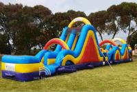China Inflatable Obstacle Course Rental Blow Up Bounce House Wipeout Races For Adults Kids for sale