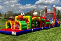 China Inflatable Obstacle Course Rental Blow Up Bounce House Wipeout Races For Adults Kids for sale