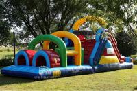 China Inflatable Obstacle Course Rental Blow Up Bounce House Wipeout Races For Adults Kids for sale
