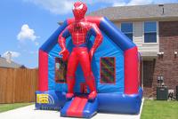China Spiderman Inflatable Bouncer House Outdoor / Indoor Bouncer Jumping Castle With Slide for sale
