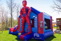 China Spiderman Inflatable Bouncer House Outdoor / Indoor Bouncer Jumping Castle With Slide for sale