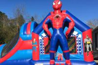 China Spiderman Inflatable Bouncer House Outdoor / Indoor Bouncer Jumping Castle With Slide for sale