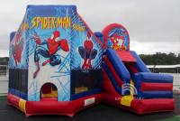 China Spiderman Inflatable Bouncer House Outdoor / Indoor Bouncer Jumping Castle With Slide for sale