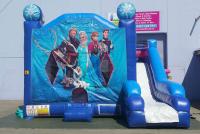 China Frozen Bouncy Castle Combo Commercial Bounce House Inflatable Jumping Bouncer With Slide For Kids for sale