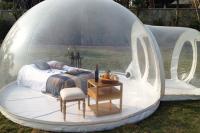 China Inflatable Glamping Dome Bubble Tent Outdoor Transparent Hotels House For Hire for sale