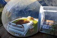 China Inflatable Glamping Dome Bubble Tent Outdoor Transparent Hotels House For Hire for sale