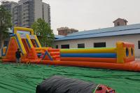 China Largest Kids Inflatable Obstacle Courses Land Sport Game Giant Assault Course for sale