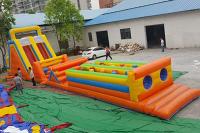 China Largest Kids Inflatable Obstacle Courses Land Sport Game Giant Assault Course for sale