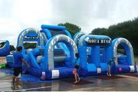 China Inflatable Obstacles Courses Extreme Rush Super Obstacle Course With Climb Slide for sale