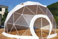 China Geodesic Dome Tent House Steel Frames Outdoor Island Beach Resort Marquee for sale