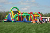 China Large 40 Ft Outdoor Inflatable Obstacle Courses 5k Adults Kids Obstacle Course For Rent for sale