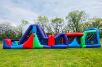 China Large 40 Ft Outdoor Inflatable Obstacle Courses 5k Adults Kids Obstacle Course For Rent for sale