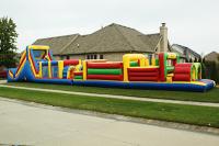 China Inflatable Obstacle Courses Run Bouncy Obstacle Course Rental For Adults for sale