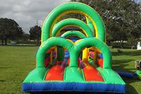 China Inflatable Obstacle Courses Run Bouncy Obstacle Course Rental For Adults for sale