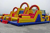 China Inflatable Wipeout Course Backyard Army Blow Up Bounner Obstacle Course Rental for sale