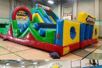 China Inflatable Wipeout Course Backyard Army Blow Up Bounner Obstacle Course Rental for sale