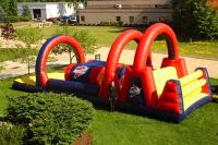 China Inflatable Wipeout Course Backyard Army Blow Up Bounner Obstacle Course Rental for sale