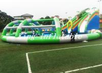 China Outdoor Giant Inflatable Water Park 30m Diameter Constant Blower With Crocodile Slide for sale