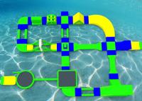 China Custom Green 35x21m Inflatable Water Parks Floating PVC Tarpaulin For Kids for sale