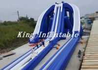 China 15m High Blue Outdoor Giant long Inflatable Water Slide blow out Trippo Slide for sale
