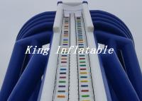 China 15m High Blue Outdoor Giant long Inflatable Water Slide blow out Trippo Slide for sale