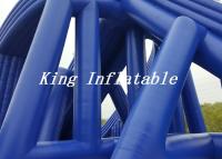 China 15m High Blue Outdoor Giant long Inflatable Water Slide blow out Trippo Slide for sale