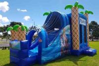 China Pink Bouncy House Castle Outdoor Rantal Inflatable Bouncer With Slide for sale