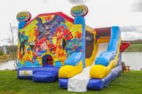 China Inflatable Juming Castle Combo Outdoor Hire Inflatable Bouncy Castle With Slide for sale