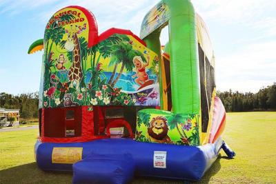 China Inflatable Juming Castle Combo Outdoor Hire Inflatable Bouncy Castle With Slide for sale