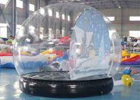 China Inflatable Snow Globe Christmas Decoration Transparent Dome Bubble Tent With Air Blower for sale