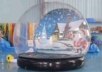 China Inflatable Snow Globe Christmas Decoration Transparent Dome Bubble Tent With Air Blower for sale