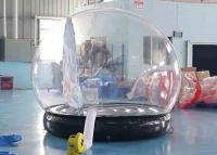 China Inflatable Snow Globe Christmas Decoration Transparent Dome Bubble Tent With Air Blower for sale