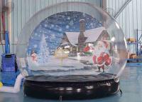 China Inflatable Snow Globe Christmas Decoration Transparent Dome Bubble Tent With Air Blower for sale